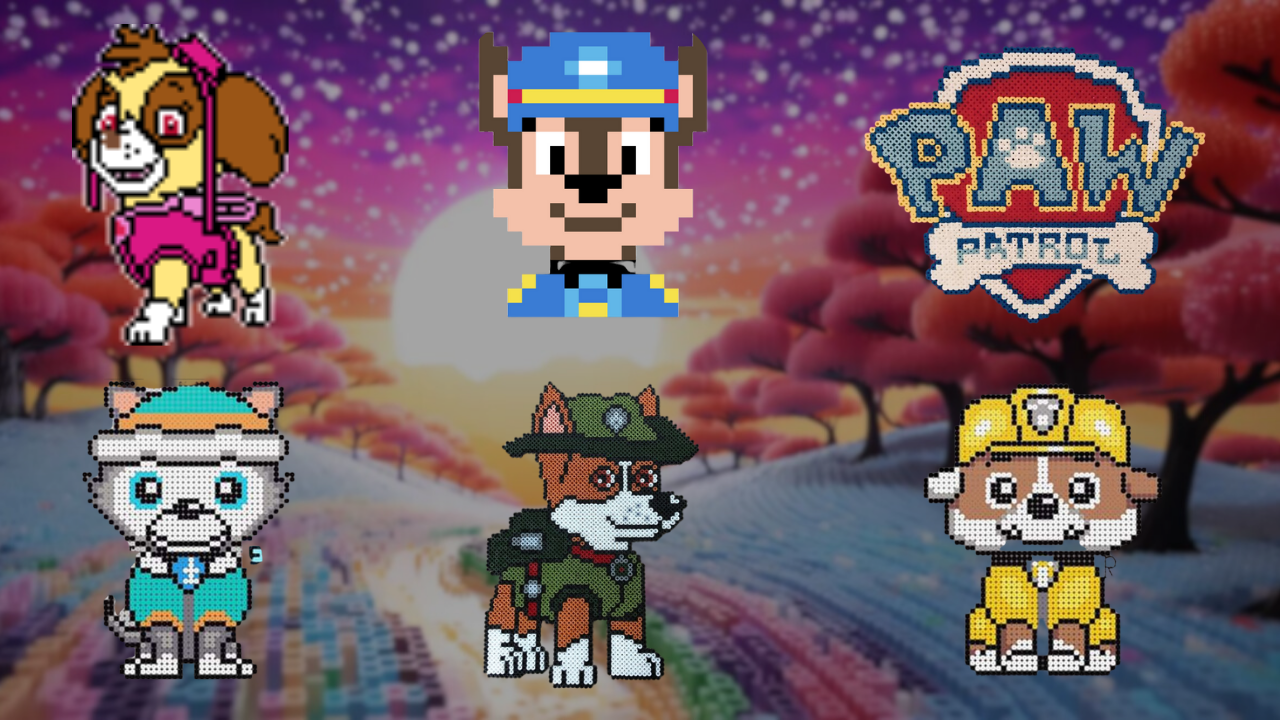 Paw Patrol Perler: : Beste design for små og store modeller og mønstre ...